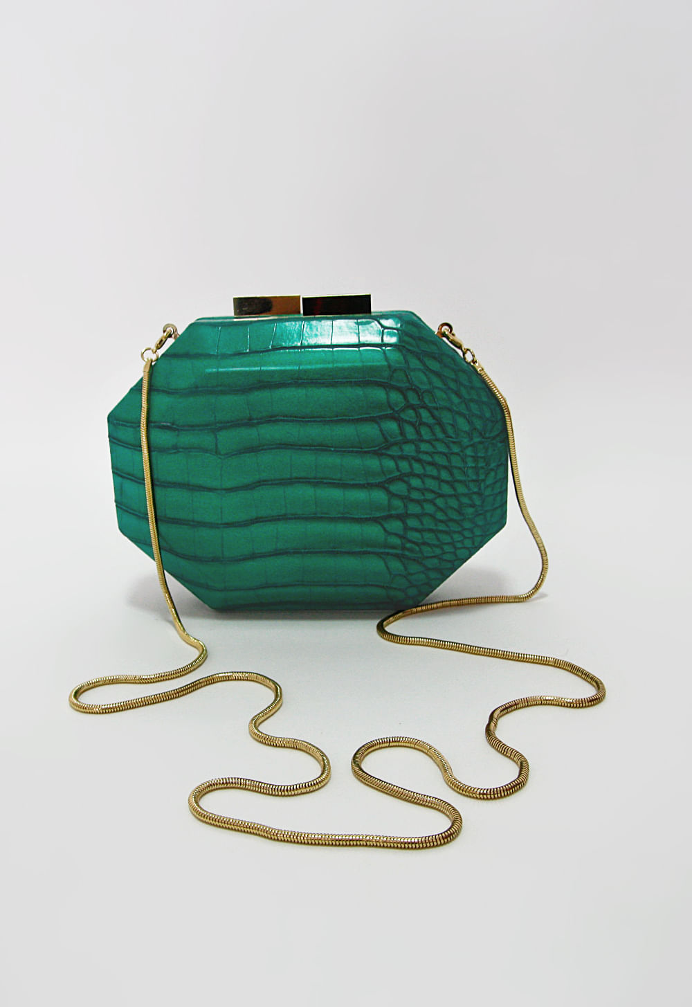 Clutch Coco Merlot com Pompom - verde esmeralda