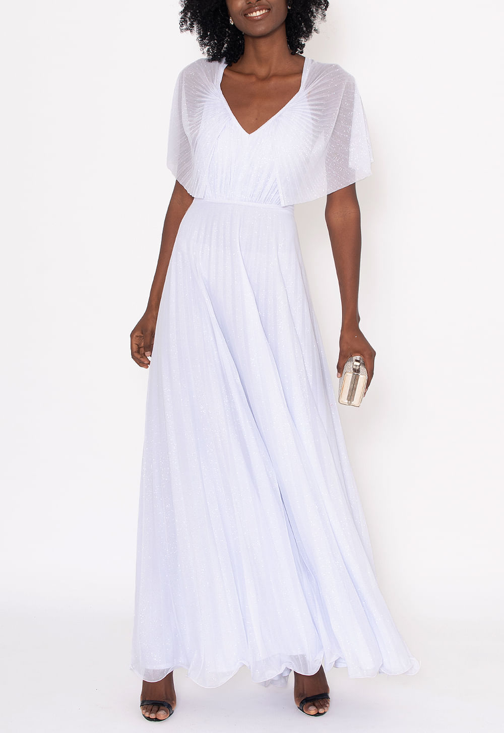 Vestido Robin longo Powerlook - gelo