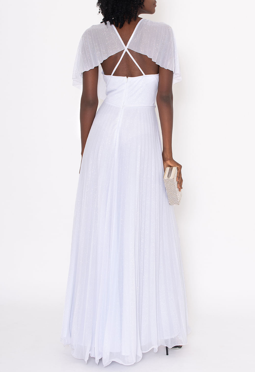 Vestido Robin longo Powerlook - gelo