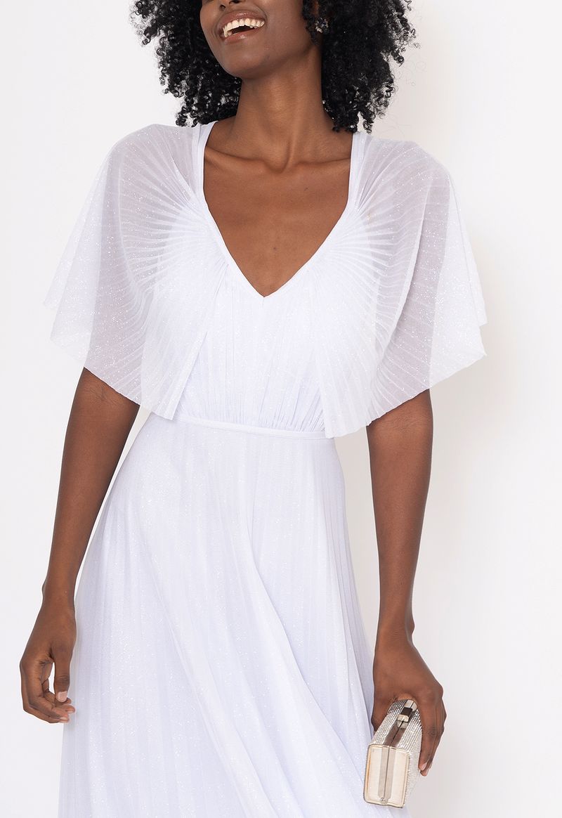 Vestido Robin longo Powerlook - gelo