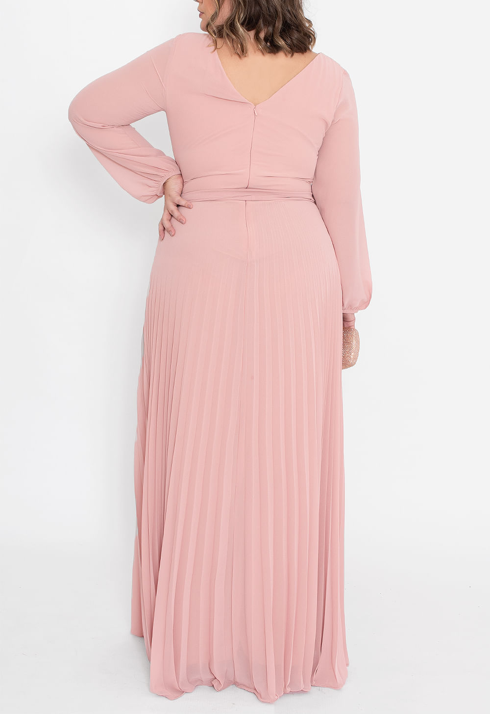 Vestido Edith longo Powerlook - rose